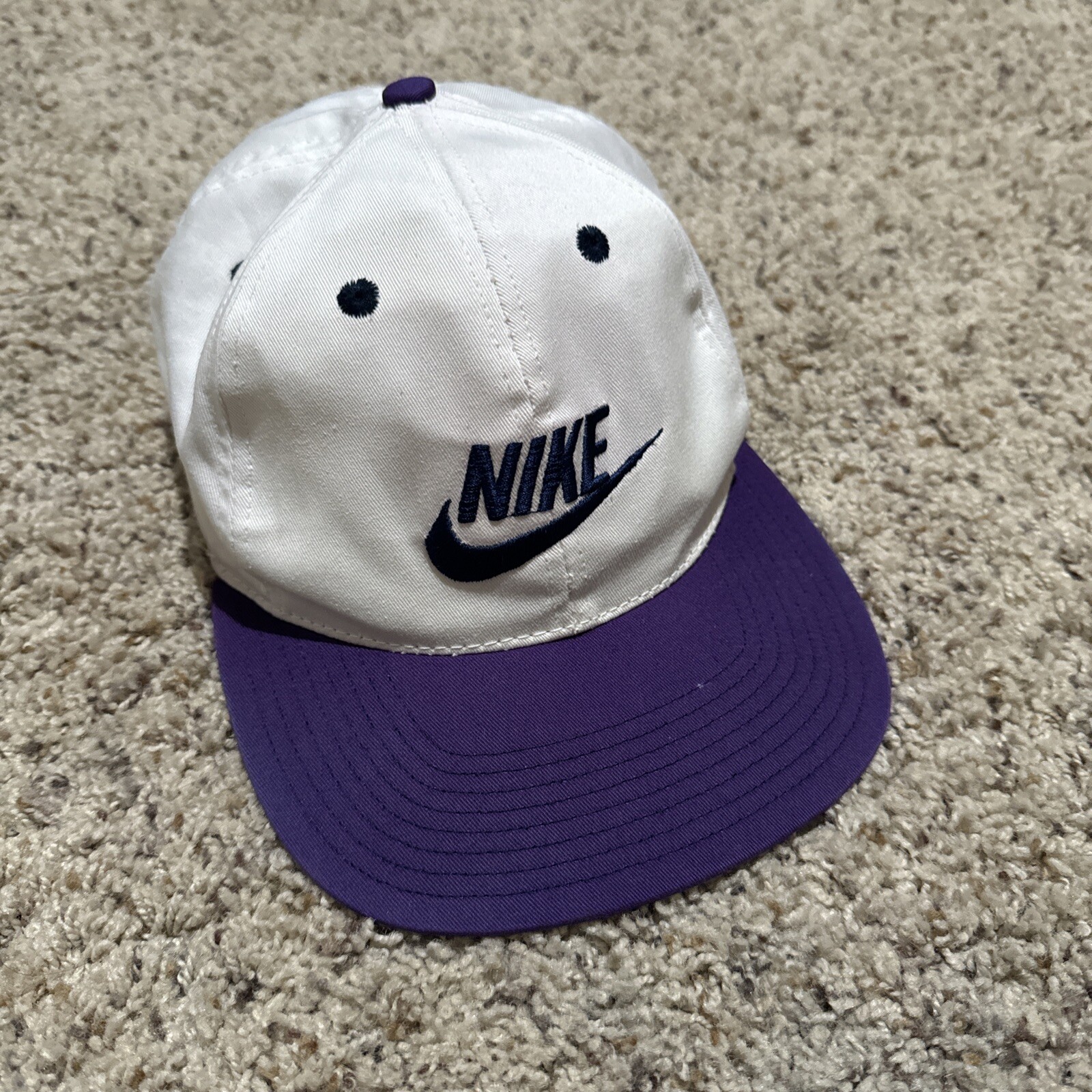 Nike True Hat Cap Snapback Swoosh Logo Purple White B… - Gem