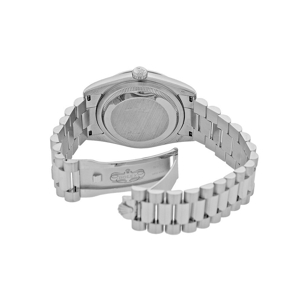 ROLEX Platinum 36mm Day Date President Blue Wave 118206 Box Warranty ...