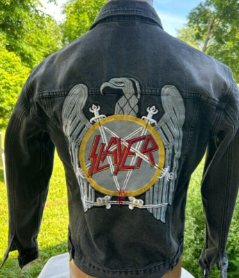 Official Slayer Relentless Final Tour Embroidered Denim Jacket Thrash ...