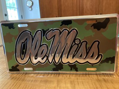 Ole Miss Camouflage Metal Embossed License Plate 6 X 12 | eBay