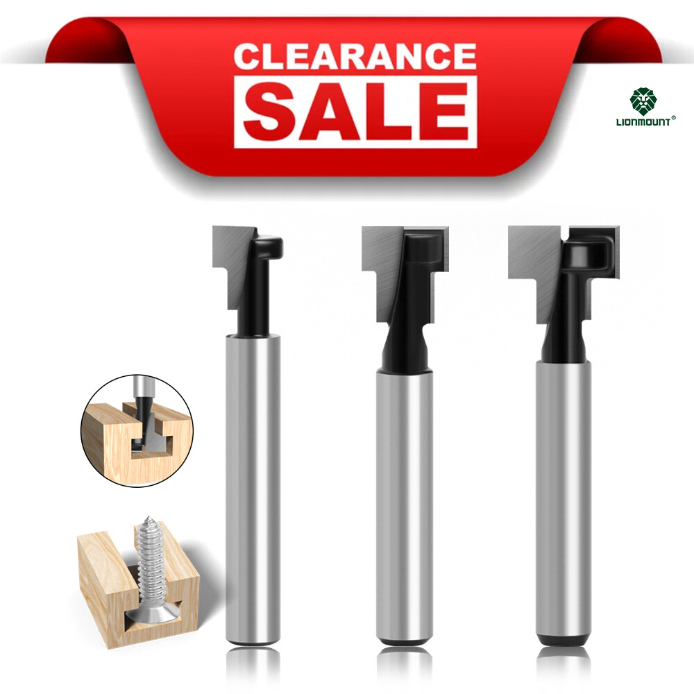3pcs 1/4 Shank TCT Keyhole T-Slot Router Bit for 3/8" 5/16" for Wood ...