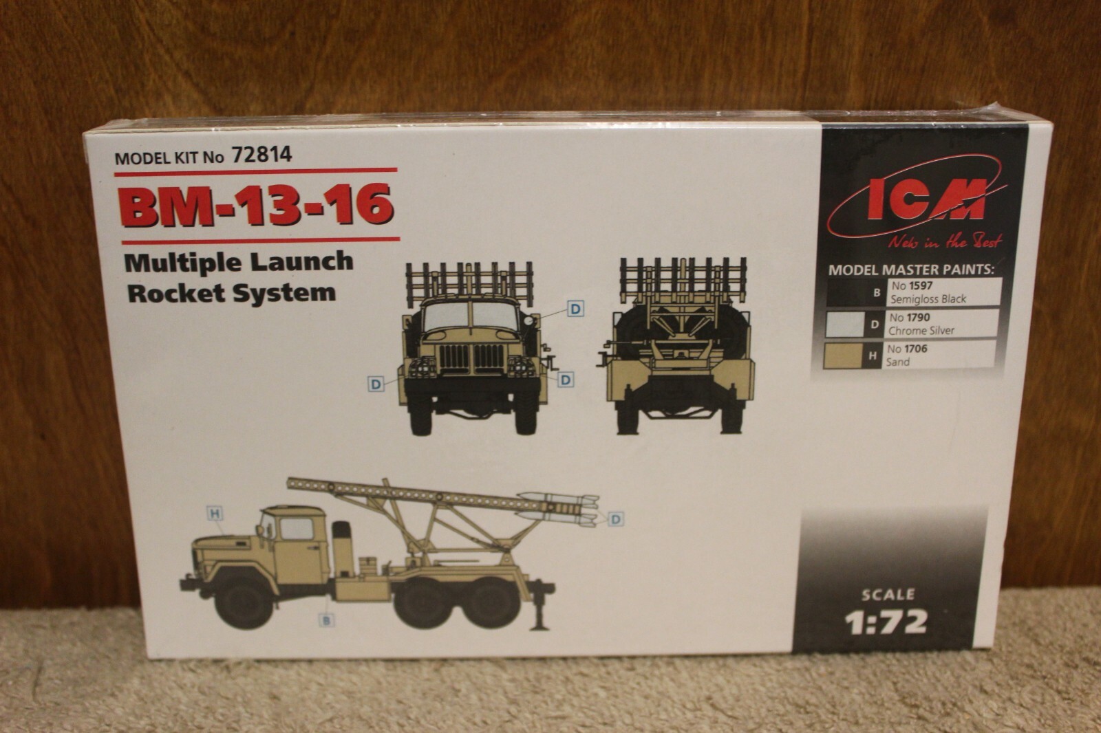 ICM BM-13-16 Multiple Launch Rocket System 1:72 Scale Model Kit 72814 ...