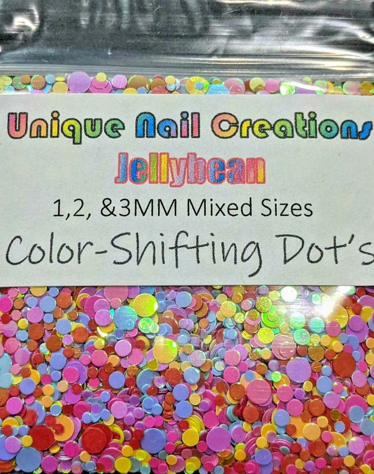 1, 2,&3MM DOT Glitter *UNICORN EFFECT~Nail•Acrylic•Gel•Body Art•Face ...