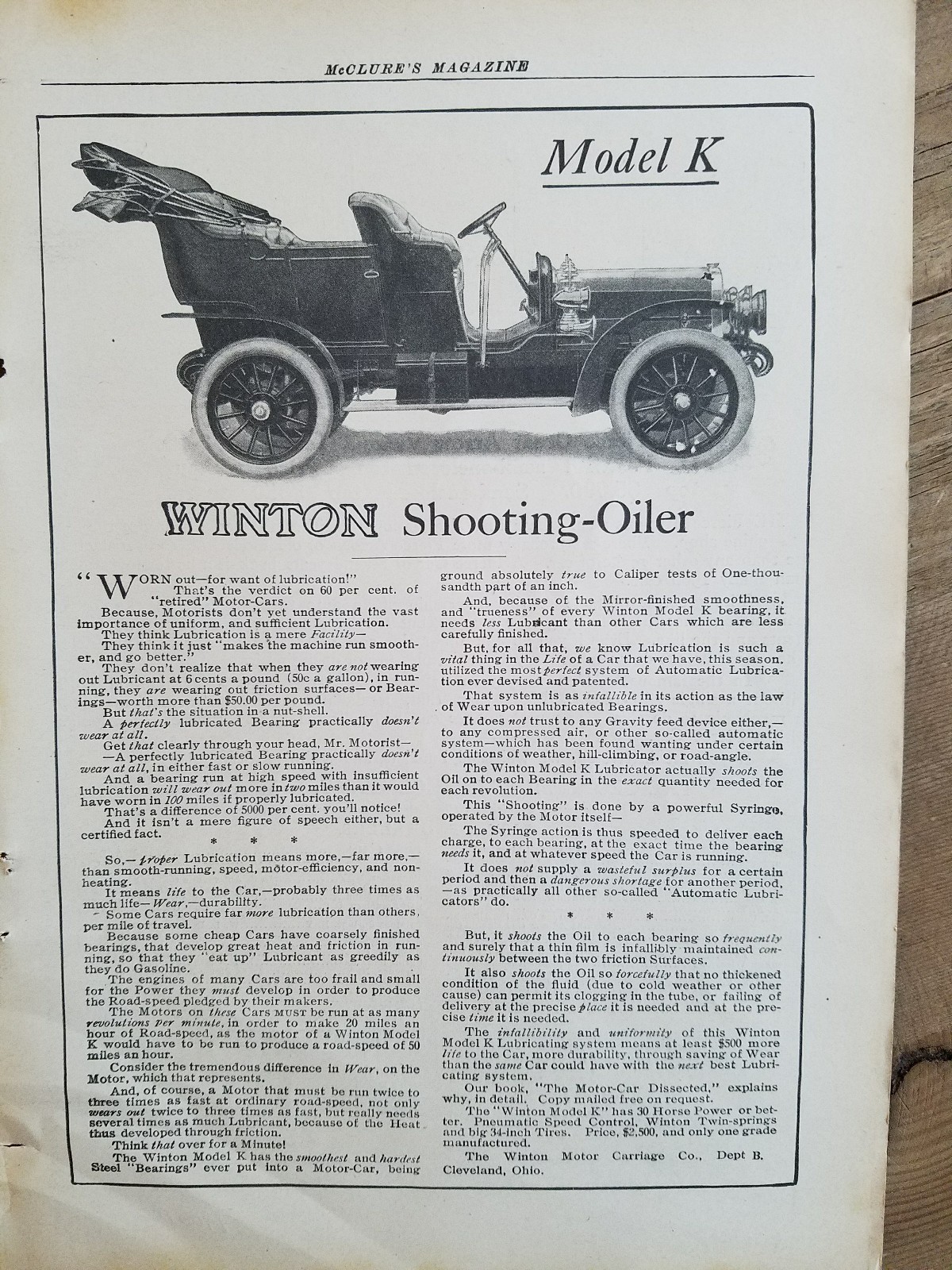 1906 Winton model K shooting Oiler motor car antique ad | eBay