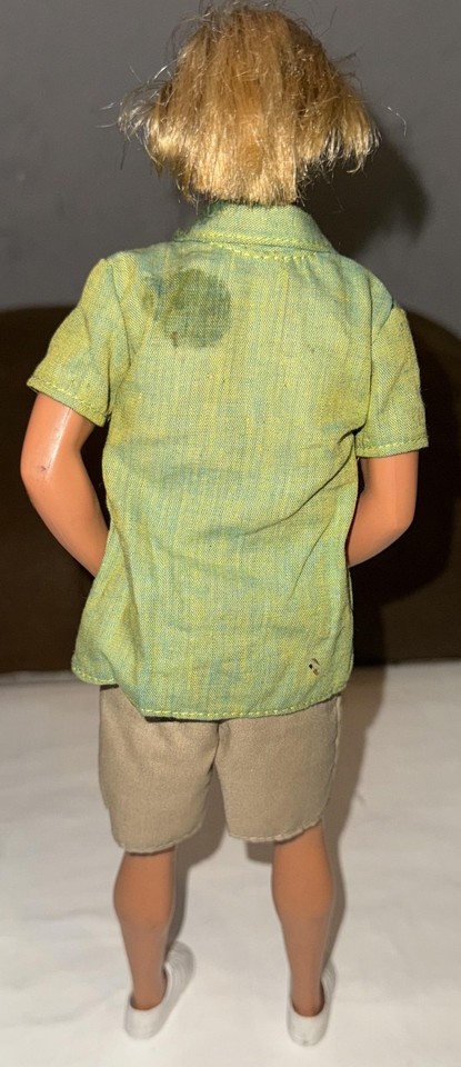 Vintage 1970s Ken Doll Blonde Hair Green Shirt Tan Shorts White Shoes ...