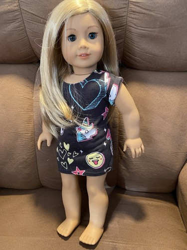 American Girl Doll Truly Me 100 Dark Blue Eyes And Blonde Hair | eBay