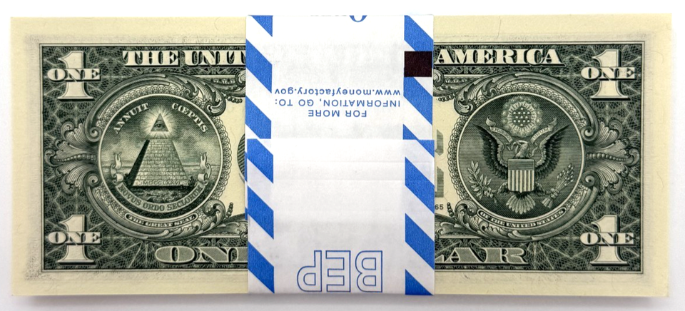 NEW $1 ONE Dollar STAR NOTES 2021 Uncirculated 100 Sequential Bills ...