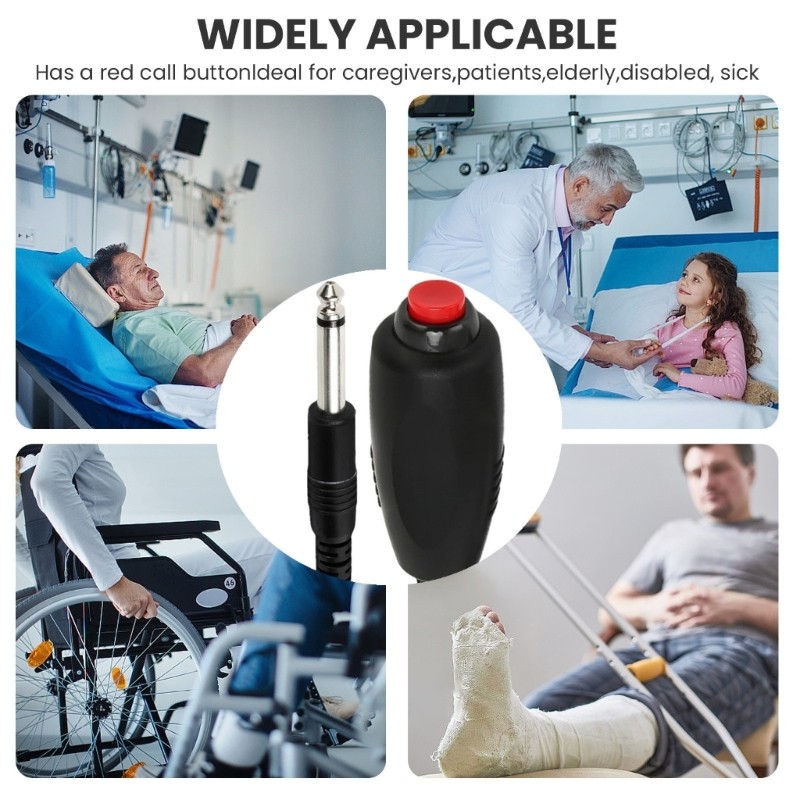 Push Button Cord Cable for Nurse Station 6.35mm Mono Port Nurse Call ...