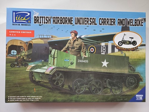 Riich 1:35 British Airborne Universal Carrier and Welbike Model Kit ...