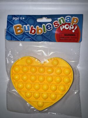 Bubble Silicone Sensory Snap Pop Fidget It Toy Relief Yellow Heart | eBay