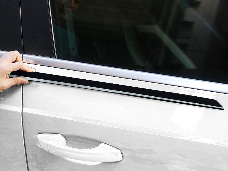 10PCS For 2019-2021 AUDI Q3 Black Steel Car Window frame Strip Cover ...