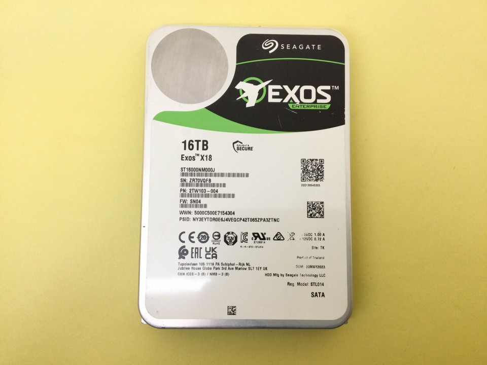 ST16000NM000J Seagate Exos X18 16TB 7.2K SATA 6Gb/s 256MB 3.5'' 512e ...