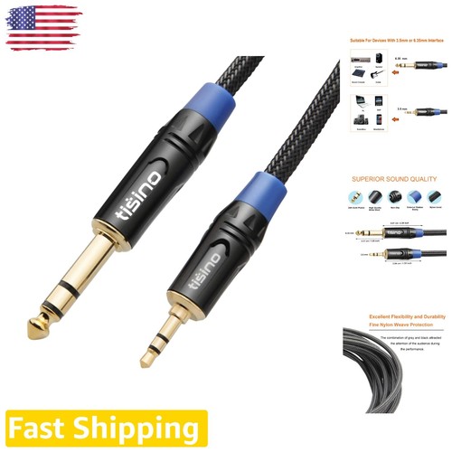 Durable 6ft 3.5mm to 1/4 Stereo Cable with Noise Isolation for Music ...
