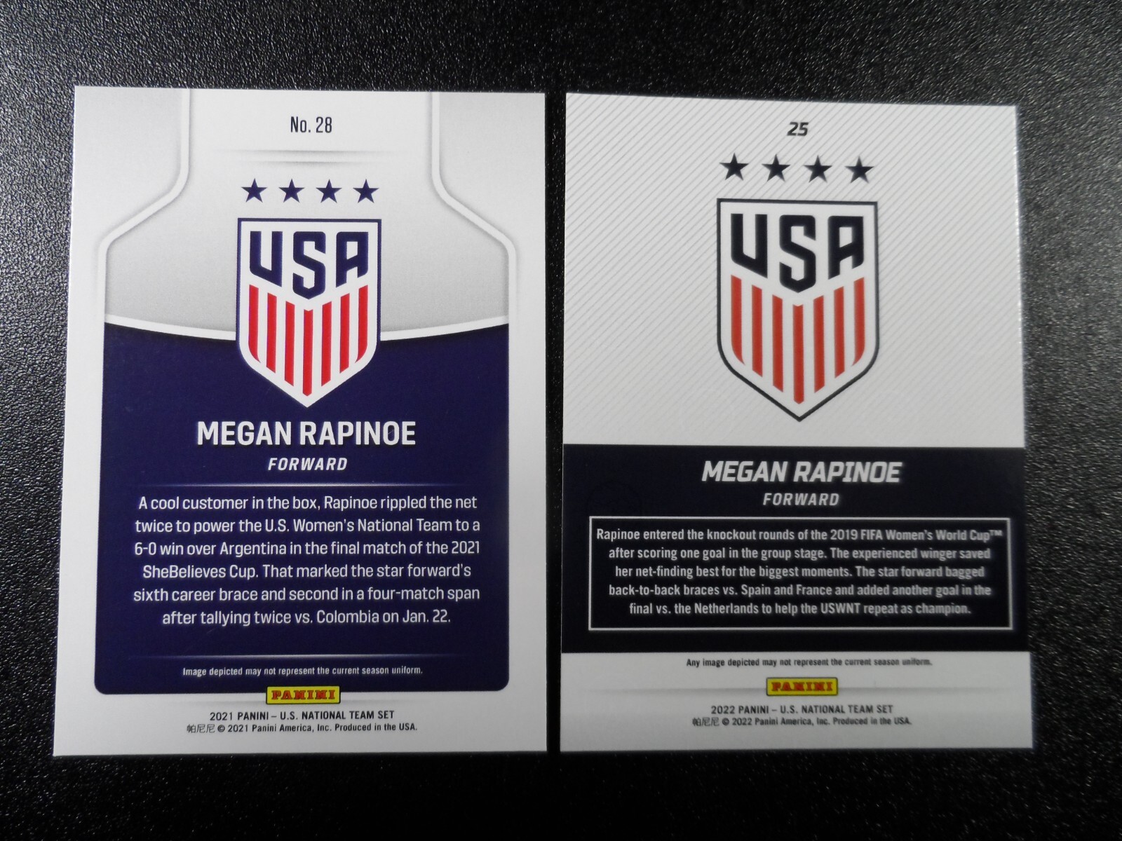 Megan Rapinoe 2 Card Set USA USWNT Panini Instant 2022 World Cup 2023 ...