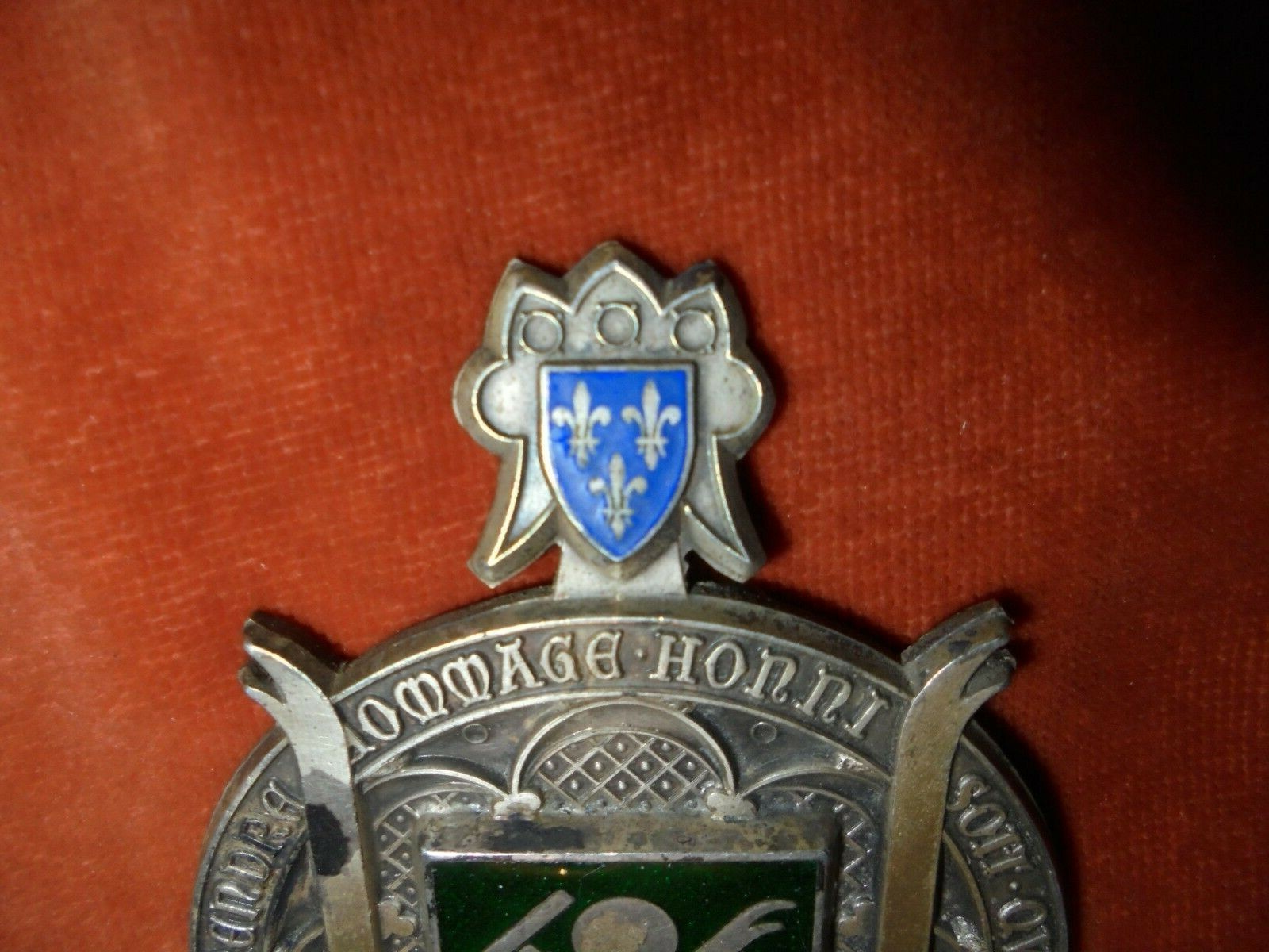 Médaille bronze argenté & émaillé Confrérie Hommage au FROMAGE fleurs ...