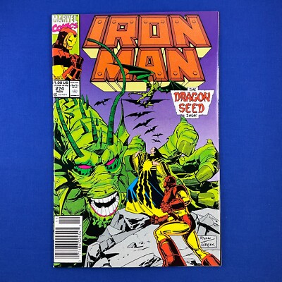 Iron Man #274 Fin Fang Foom Dragon Seed Saga NEWSSTAND UPC Marvel ...