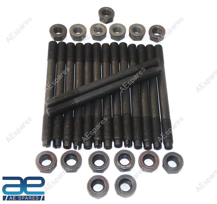 134 L Head Cylinder Head Stud Nut Set for Willys Jeeps MB CJ2A CJ3A ...