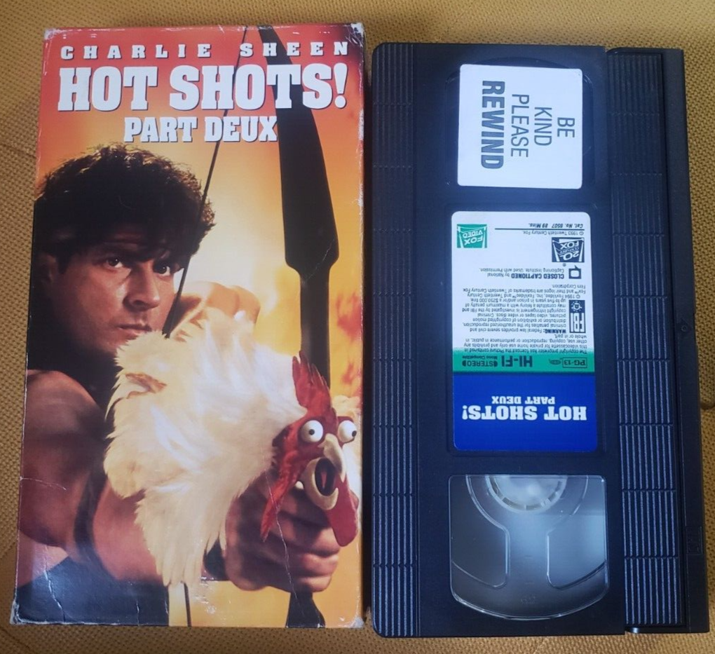 Hot Shots! Part Deux (1993) VHS, FoxVideo, CULT ACTION COMEDY PARODY ...