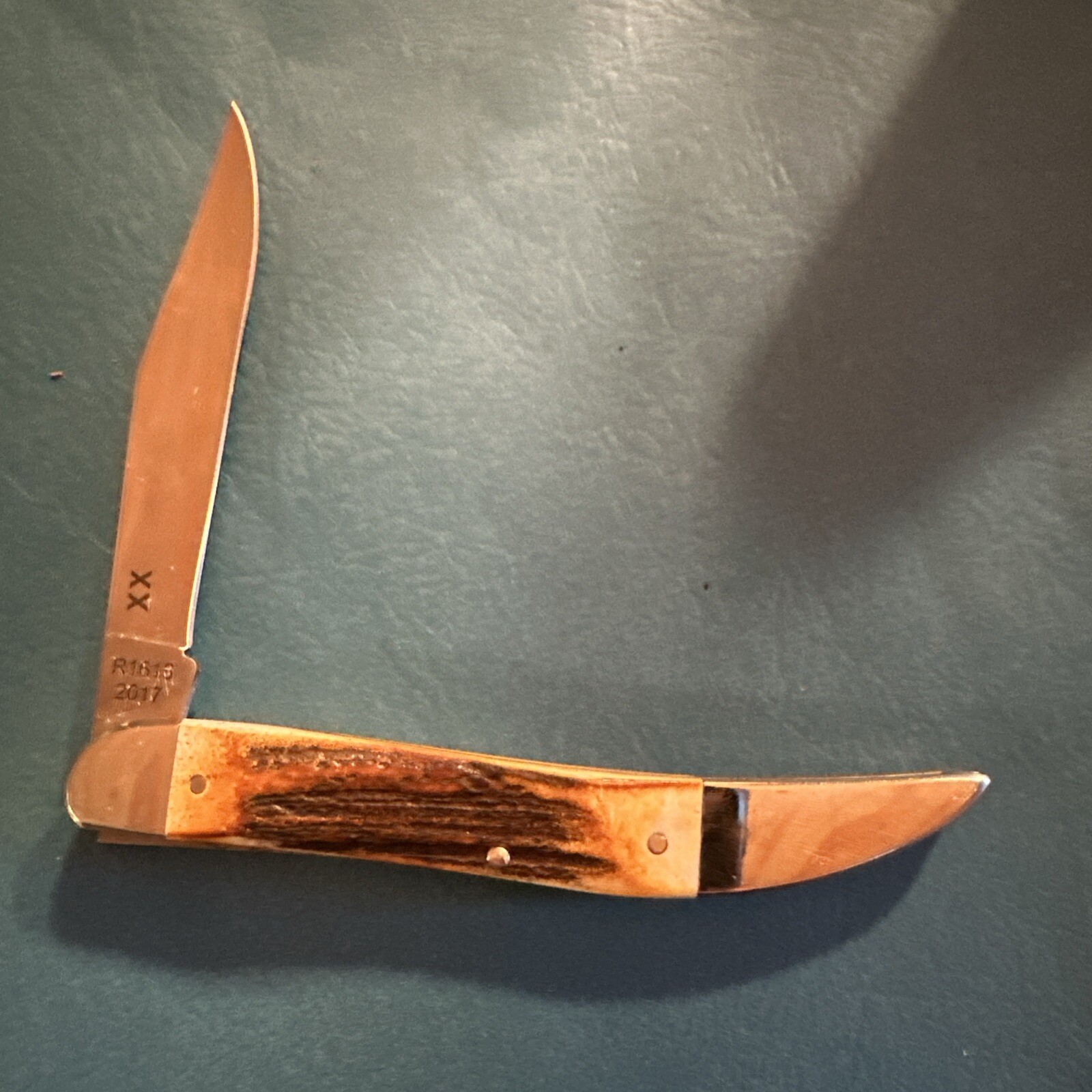 REMINGTON UMC Knife Made In USA R1616 Stag Pocket Knife. Excellent ...