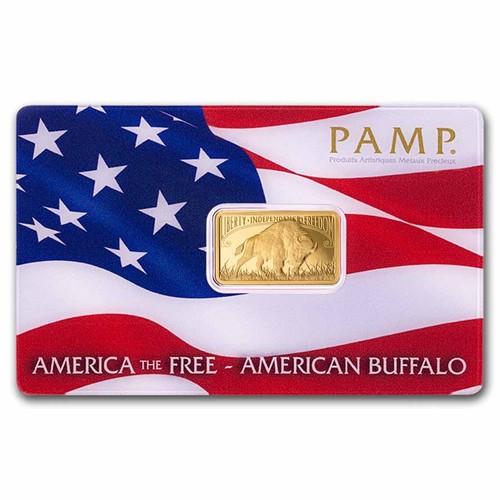 5 gram Gold Bar - PAMP America The Free; Buffalo | eBay