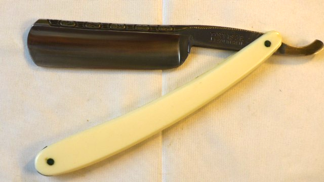 NOS 7/8 size Revisor Round Point Straight Razor w/Forged Spine - white | eBay