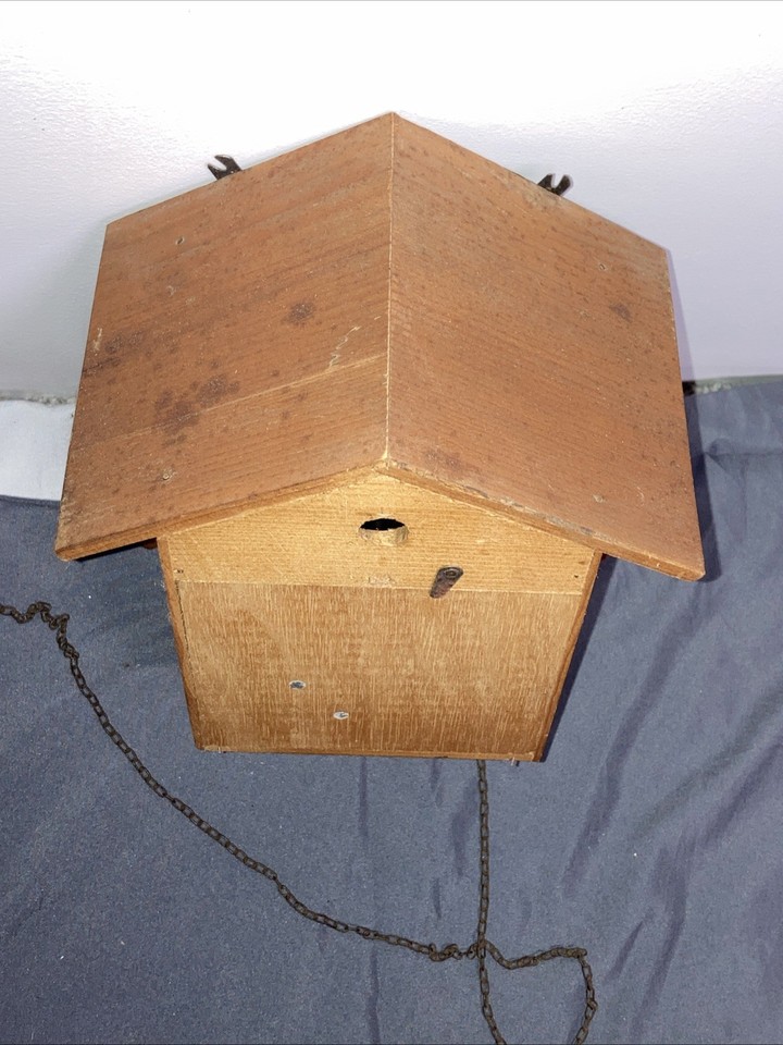 Vintage German Wooden Cuckoo Clock Deer/Stagg Topper Leaf Accents | eBay