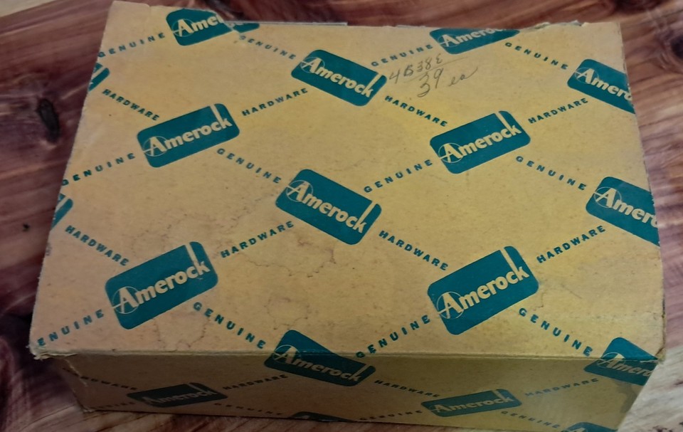 VINTAGE 1961 NOS MCM BRASS AMEROCK DRAWER PULLS KNOB SOLID BRASS ...