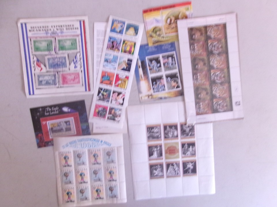 WORLDWIDE SOUVENIR SHEETS BOOKLETS STAMPS POLAND FRANCE SPAIN AUSTRALIA ...