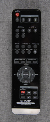 Genuine Sharp Audio System OEM Remote Control RRMCGA255AWSA, Tested | eBay