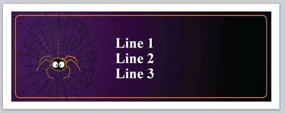 Personalized Address Labels Scary Halloween Spider (JX 617) | eBay