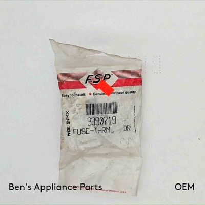 NEW OEM Dryer Thermal Blower Fuse for WP3390719 Whirlpool Kenmore ...