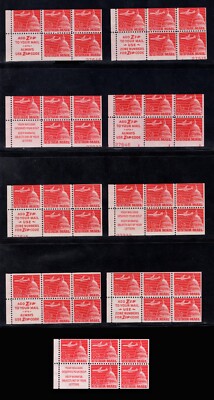 MOMEN: US STAMPS #C64b SLOGANS 1,2,3 & PLATES BOOKLET PANE MINT OG NH ...