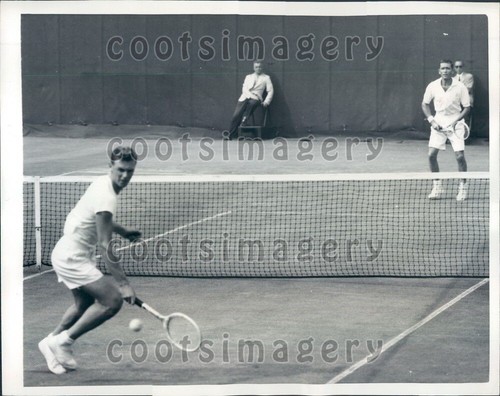 1951 Tennis Players Frank Sedgman & Billy Talbert at Forest Hills Press ...