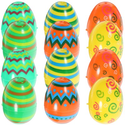 12pcs Easter Eggs Reusable Easter Egg Toys Candy Packaging Empty Eggs ...