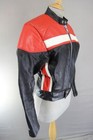 VINTAGE 1970's BLACK, RED & WHITE TT LEATHERS BRITISH MADE BIKER JACKET ...
