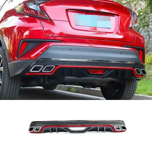 Carbon Fiber Sports Rear Bumper Diffuser Lip Spoiler For Toyota CHR CH ...