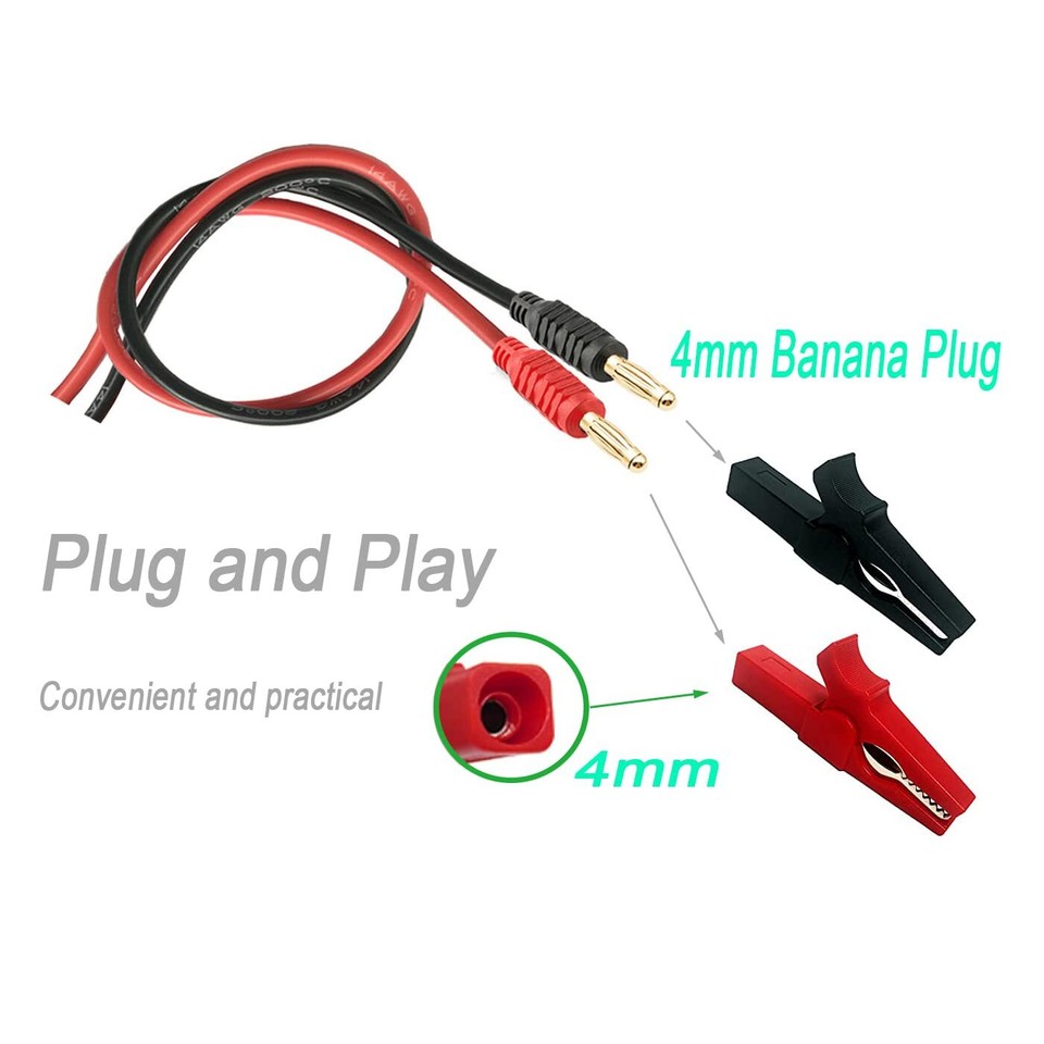 5 pairs Fully Insulated Alligator clips 30A Safety test Red+black | eBay