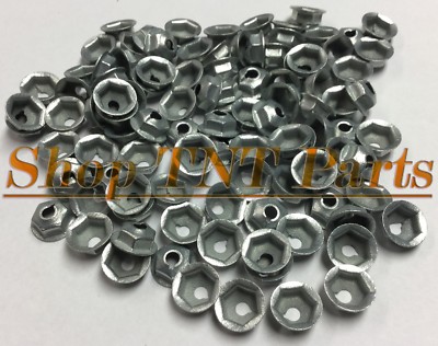 100pc Washer Lock Trim Nuts Thread Cutting #8-32 Zinc Coated Pal Nut GM ...