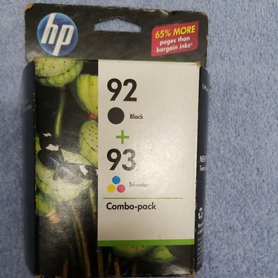 Genuine HP 92 Black & 93 Tri-color Ink Combo Pack 10/2011 NEW SEALED ...
