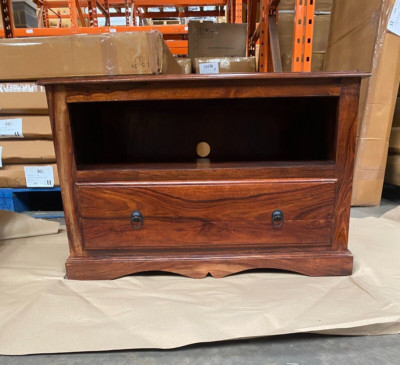 Solid Sheesham Wood 85cm TV Unit (E481) | eBay UK