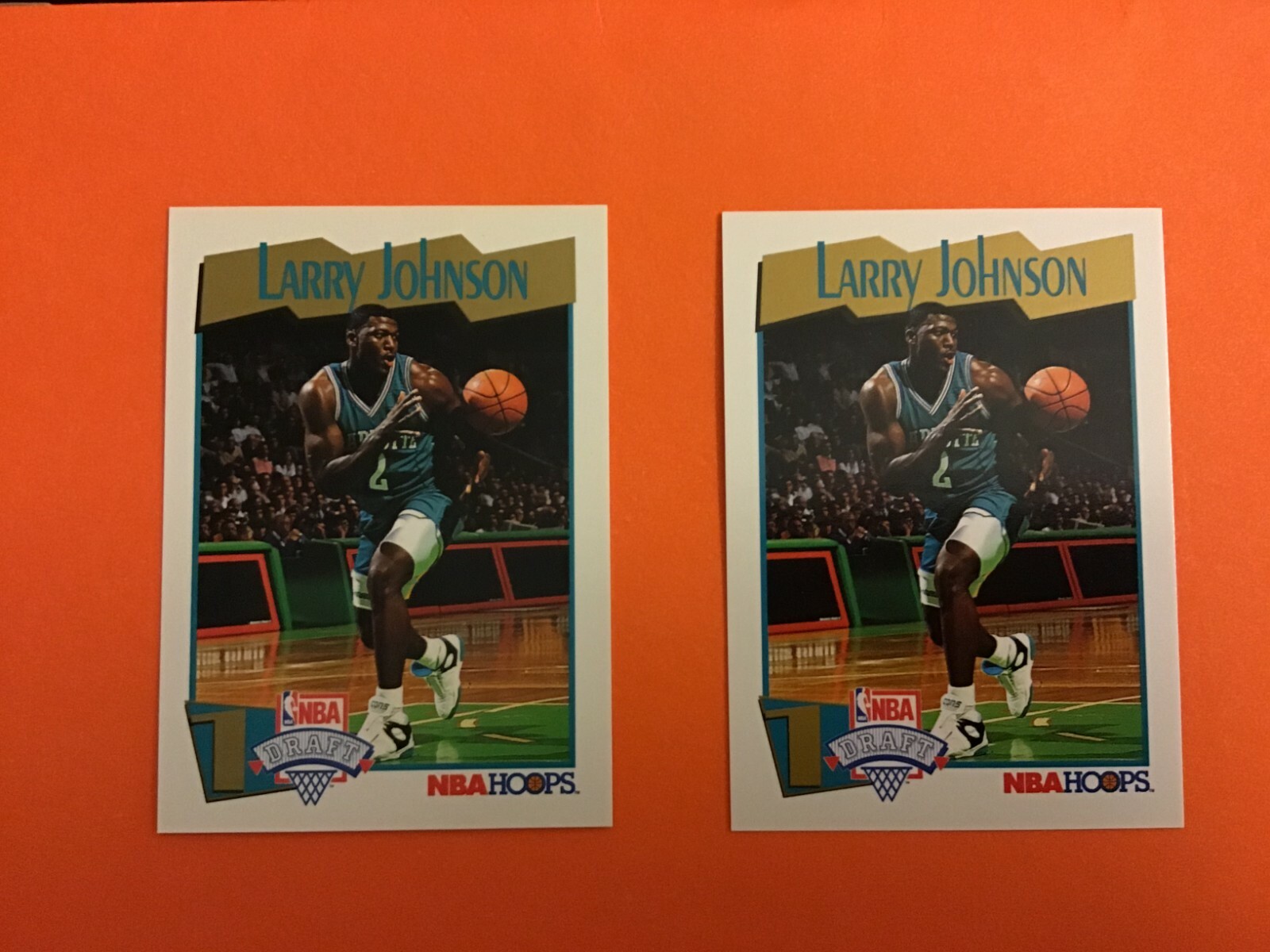 Larry Johnson 1991 Nba Hoops Nba Draft # 1 Lot of 2 RCs # 546/Hornets ...