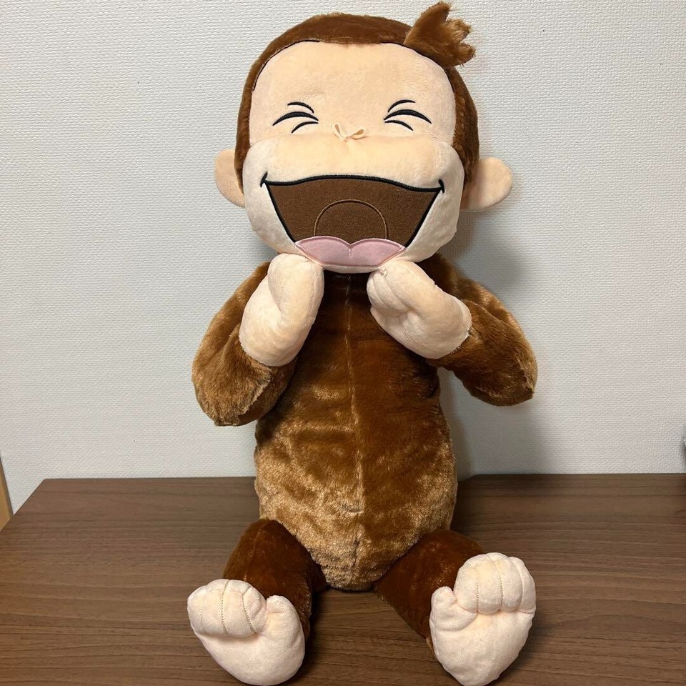 RARE Curious George Giga Big Plush doll Laugh ver. Exclusive to JAPAN ...