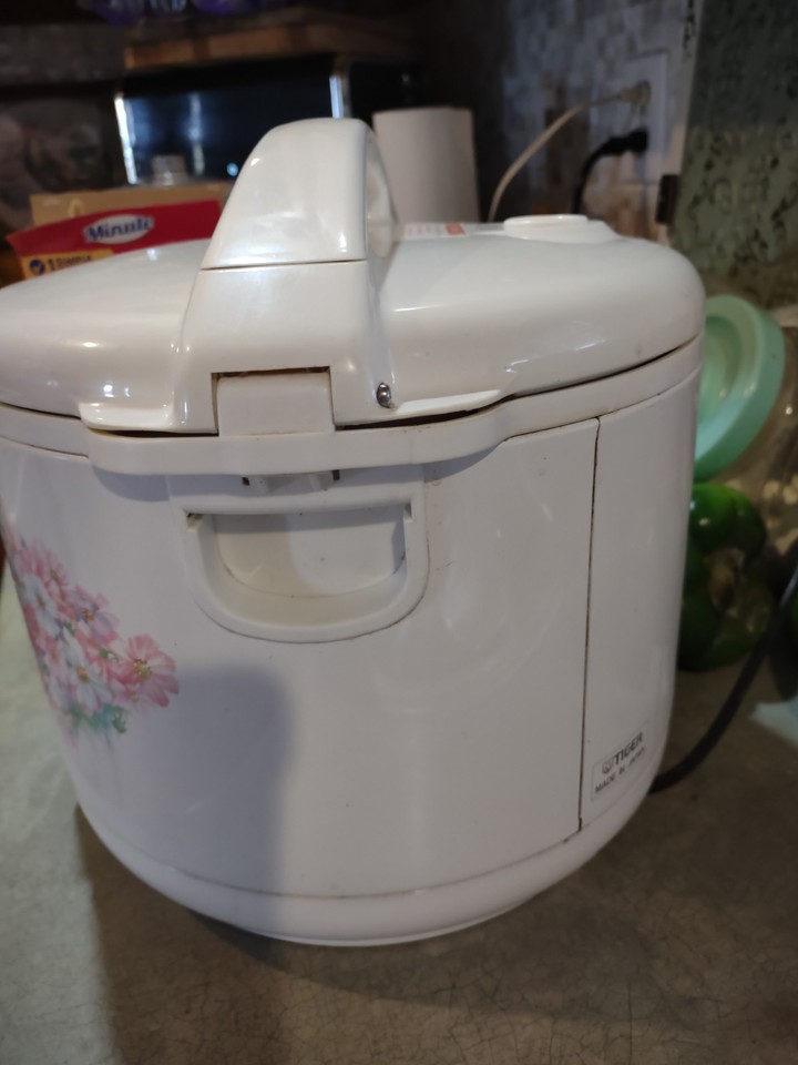 Tiger JNP-1800-FL 10-Cup Rice Cooker and Warmer, Floral White (Works ...