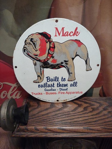 VINTAGE RARE MACK TRUCKS DEALERSHIP PARTS REPAIR HEAVY PORCELAIN METAL ...