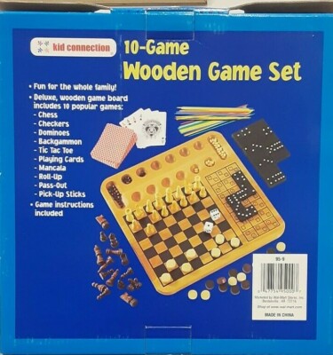 Kid Connection 10-Game Wooden Game Set | eBay