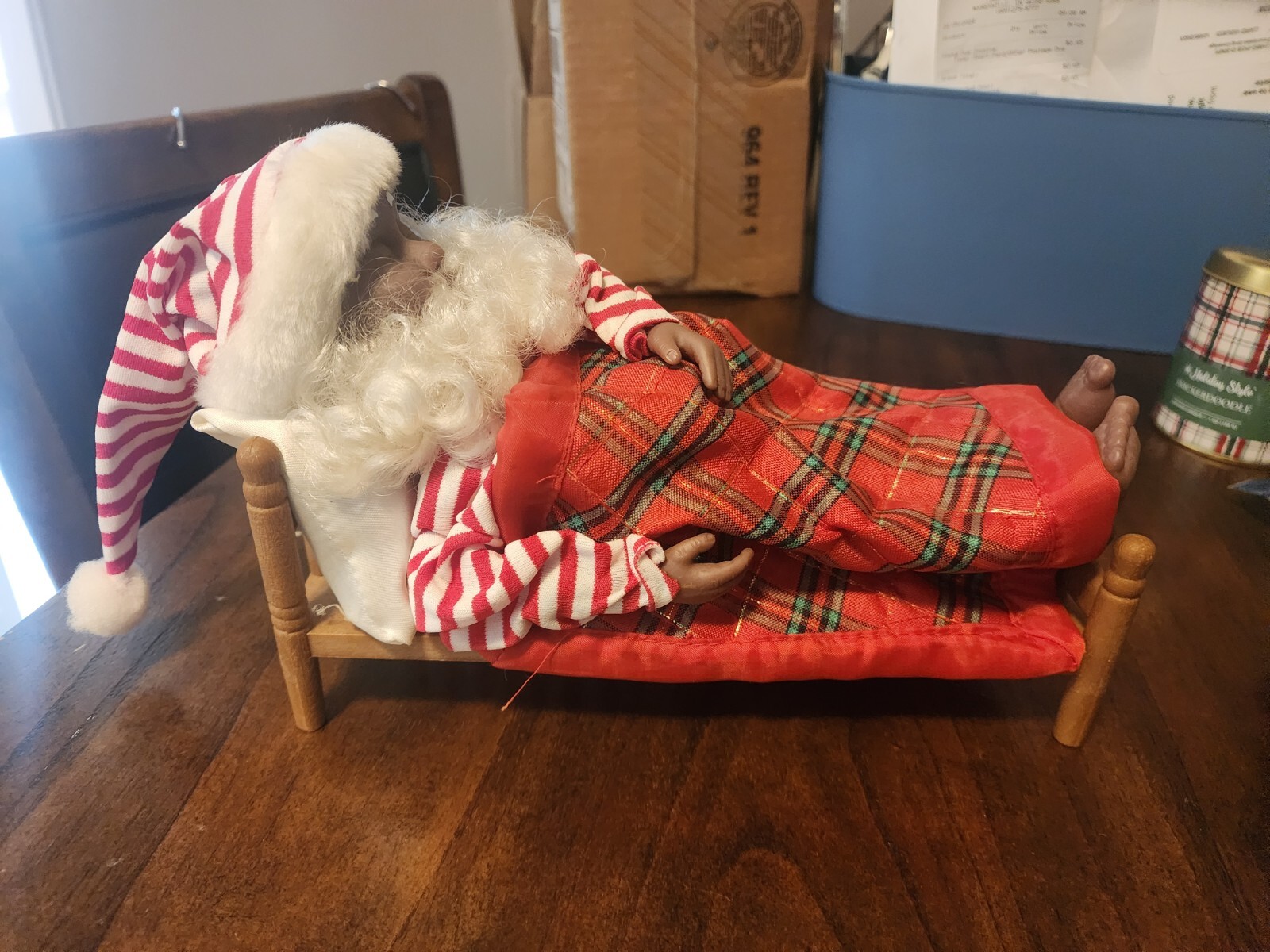 Vintage Snoring Santa In Bed Christmas Works!! | eBay