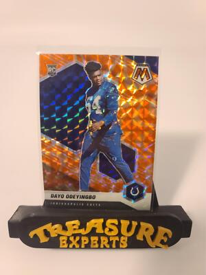 2021 Mosaic #357 Dayo Odeyingbo Orange Reactive Rookie Card Football ...