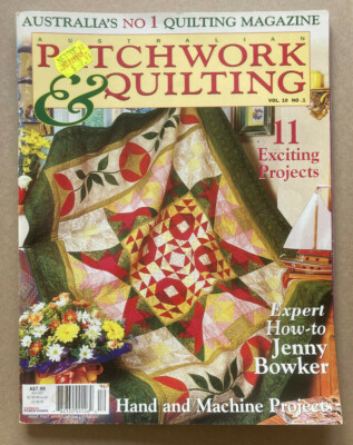 Australian Patchwork and Quilting Vol 10 no.1, Pattern Sheet Included ...