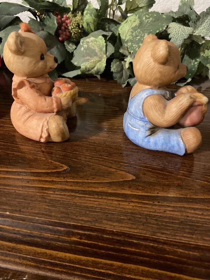 Home Interior Little Girl And Boy Bears | eBay