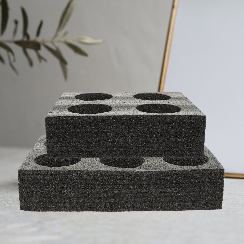 2pcs Black Color Pearl Wool Cup Holder Tray Takeout Drink Carrier ...